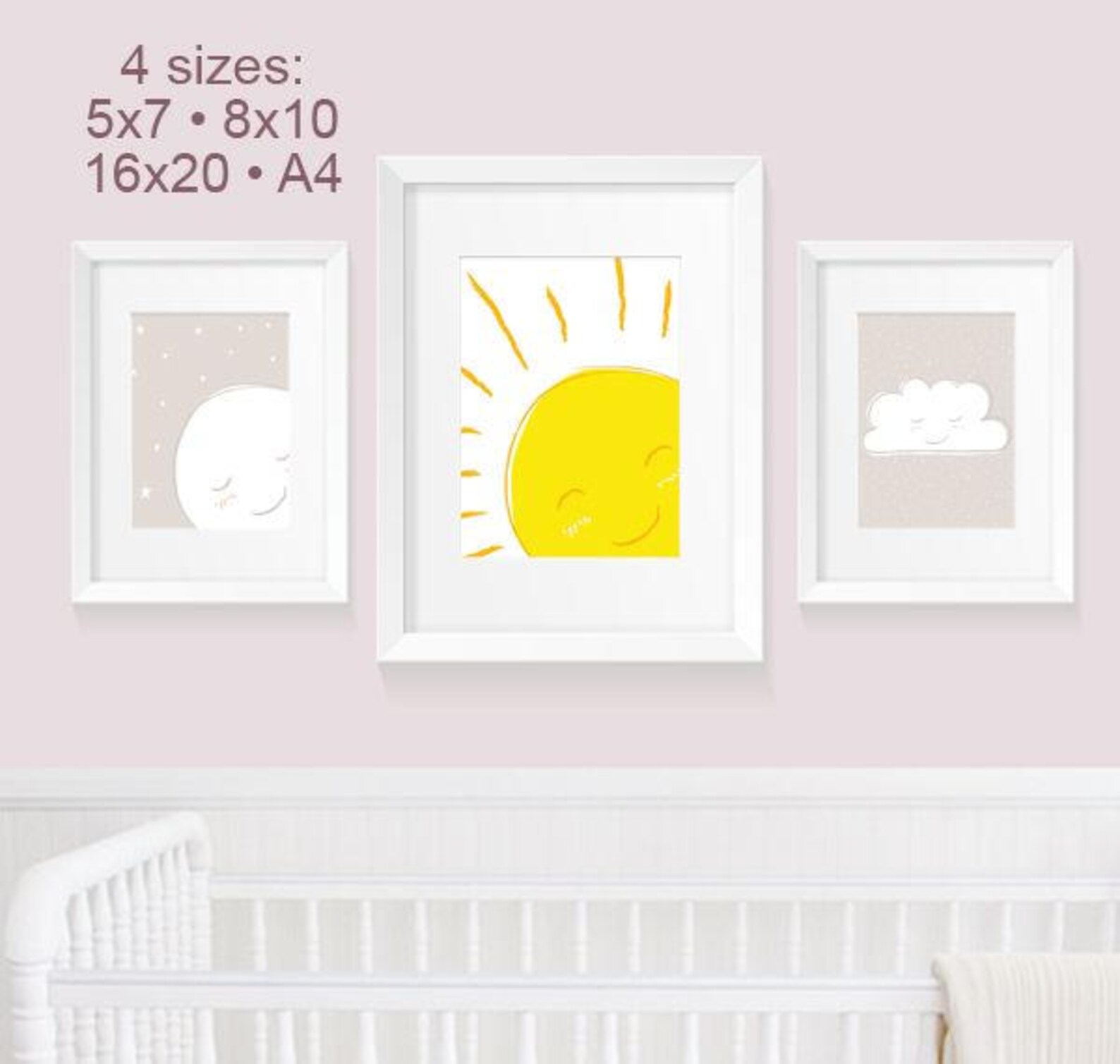 Instant Download Sleepy Sun Cute Sun Sun Decor Nursery - Etsy