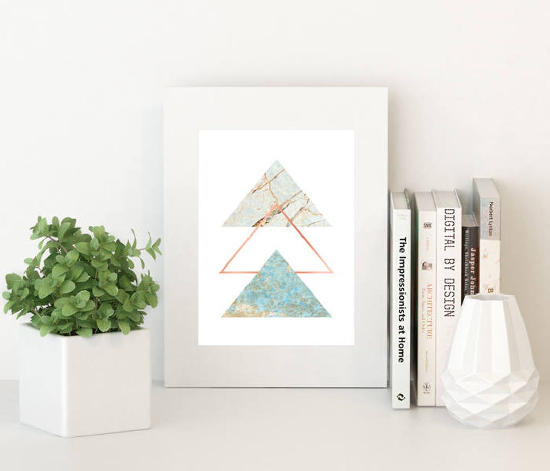 Instant Download, Geometric Wall Art, Triangle Print, Triangle Art ...