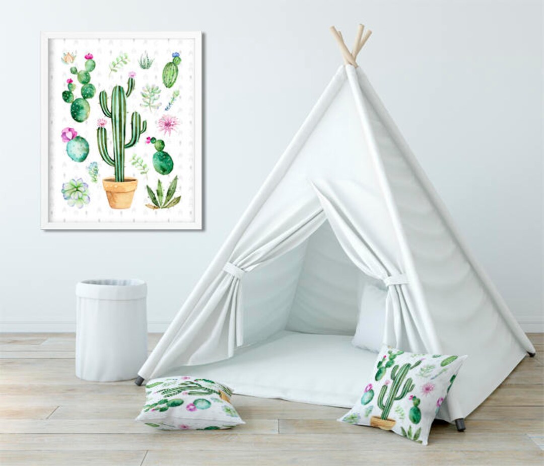 Instant Download, Watercolor Cactus Art, Cactus Print Set, Cacti ...