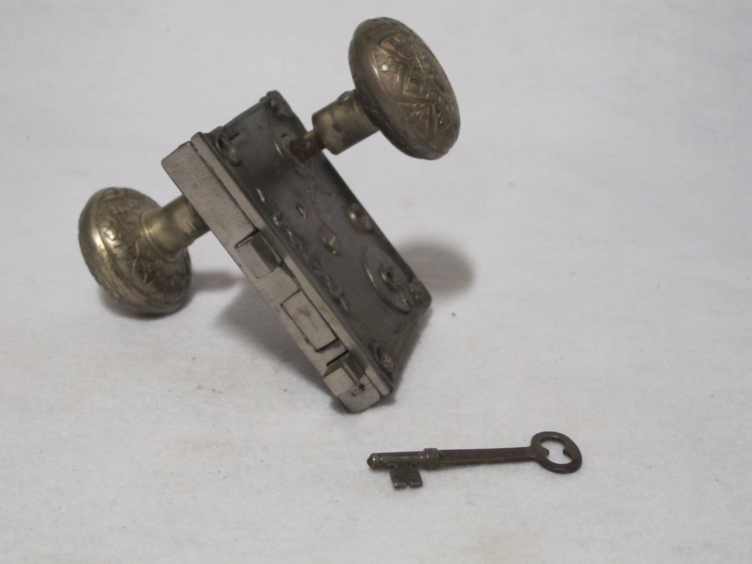 WORKING Antique Lock Set With KEY & Deadbolt Option Marked CORBIN ...