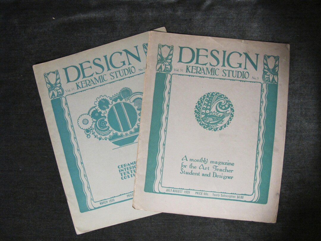 2 Keramic Studio Design Magazines 1929/30 Syracuse NY Pottery - Etsy
