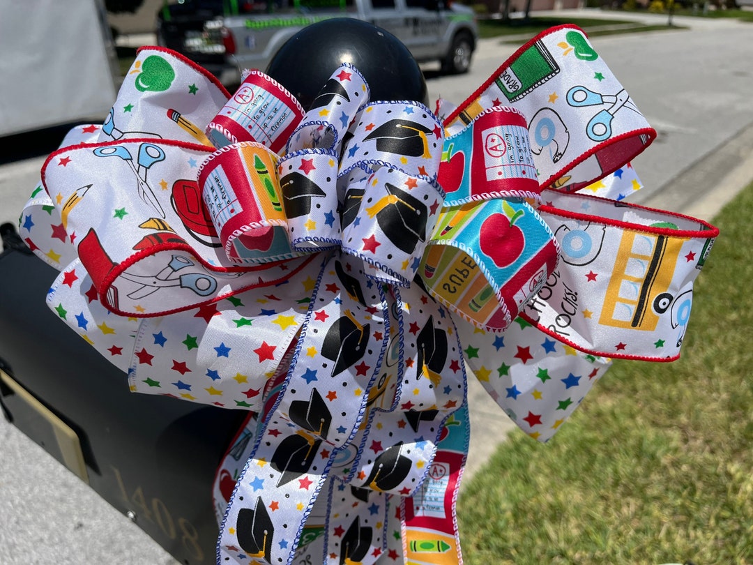 Teacher Bow Teacher Decor Graduation Bow Graduation Decor - Etsy