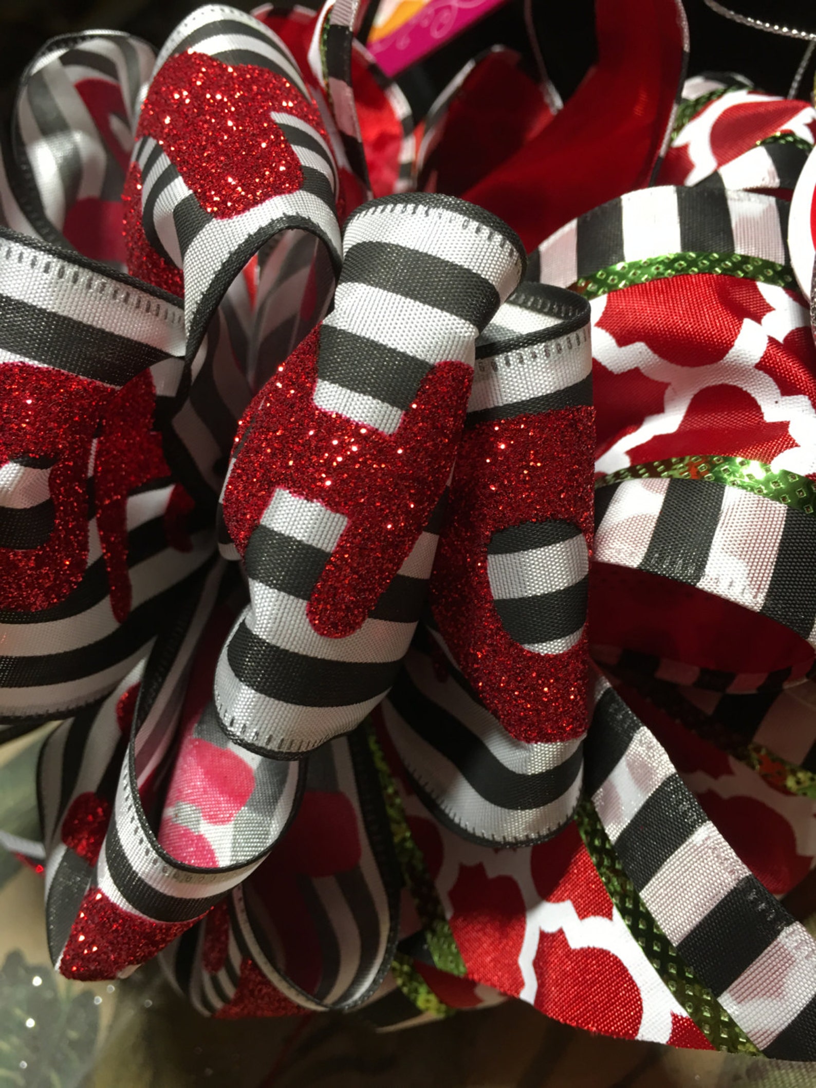 Christmas Christmas Bow Ribbon Bow Ribbons Ribbon Decor - Etsy