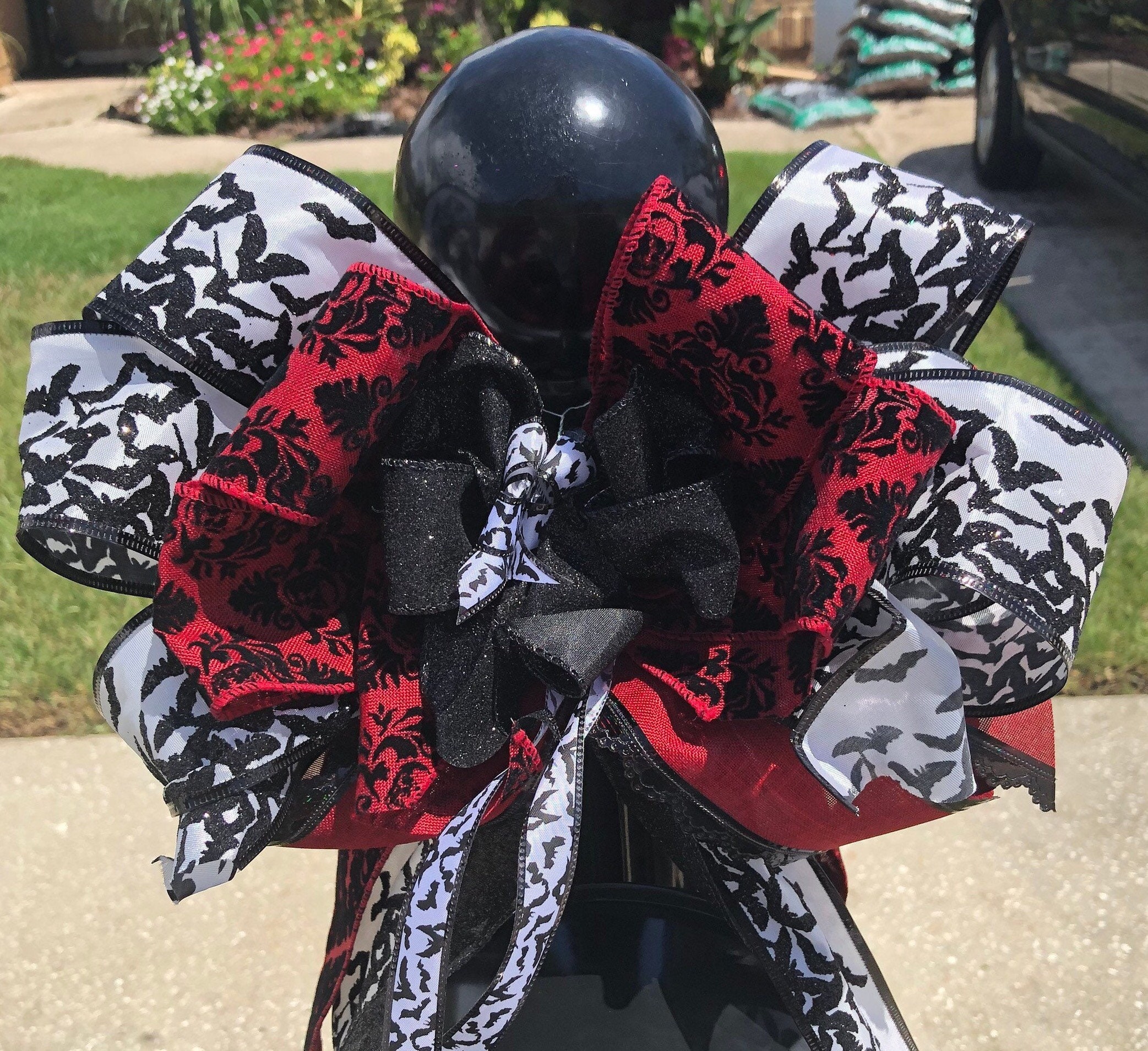 Halloween bow Halloween decor vampire bow vampire decor | Etsy