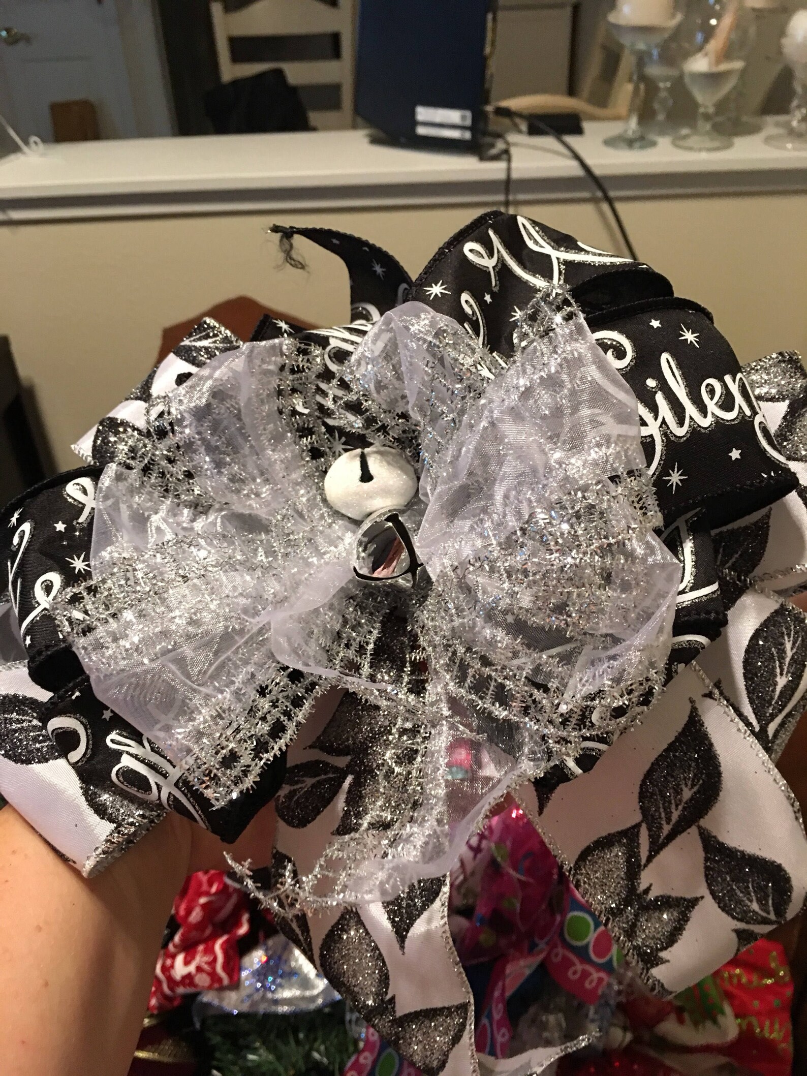 Christmas Bow Ribbon Bow Ribbon Decor Christmas Decor - Etsy