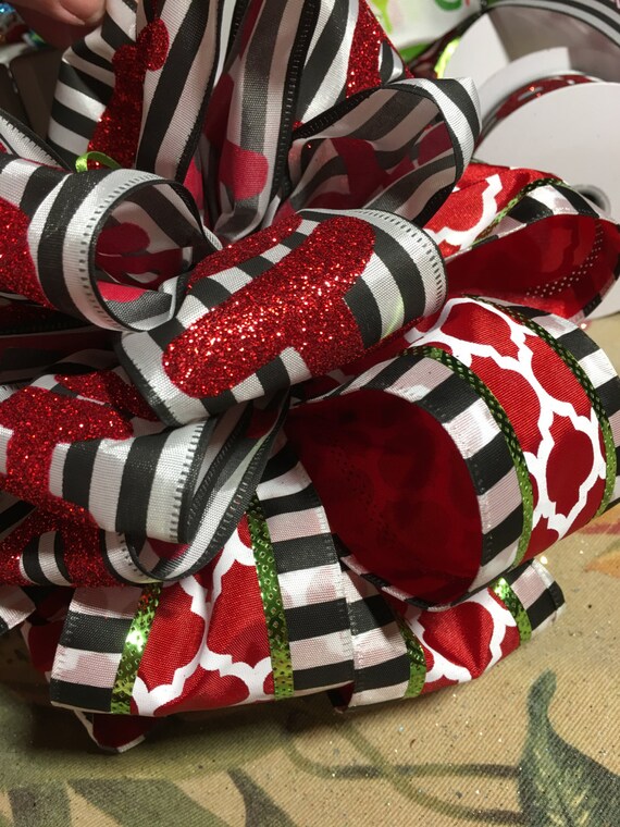 Christmas Christmas Bow Ribbon Bow Ribbons Ribbon Decor - Etsy