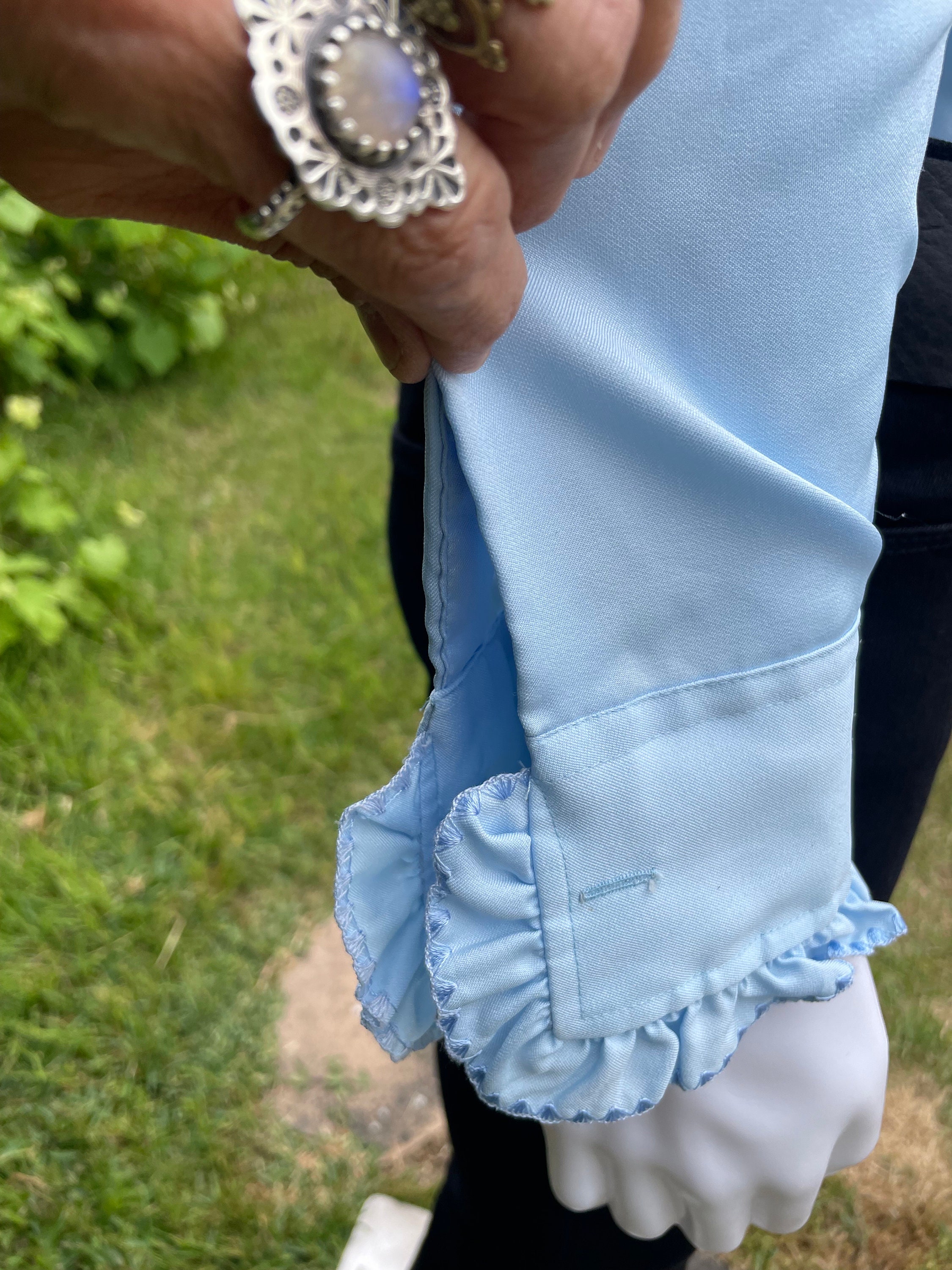 60s 70s Vintage Psychedelic Mod Dandy Ruffle Dress Shirt, 1970s Light ...