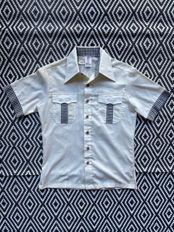 1960s Vintage Dandy Mod Rockabilly Indie S/S Dress Sh… - Gem