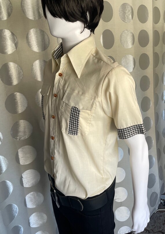 1960s Vintage Dandy Mod Rockabilly Indie S/S Dress Sh… - Gem