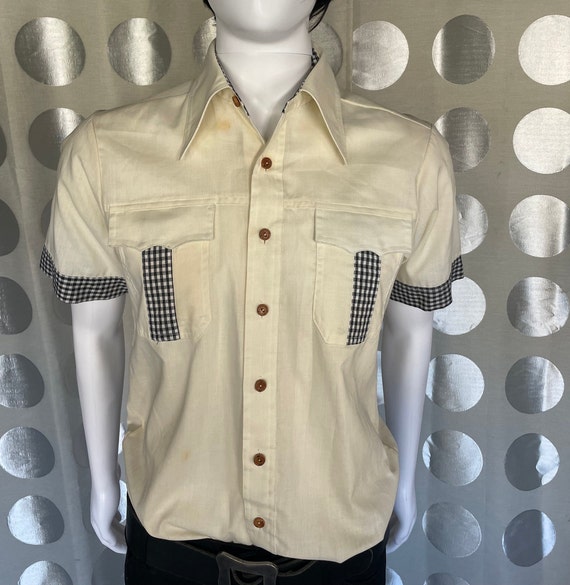 1960s Vintage Dandy Mod Rockabilly Indie S/S Dress Sh… - Gem