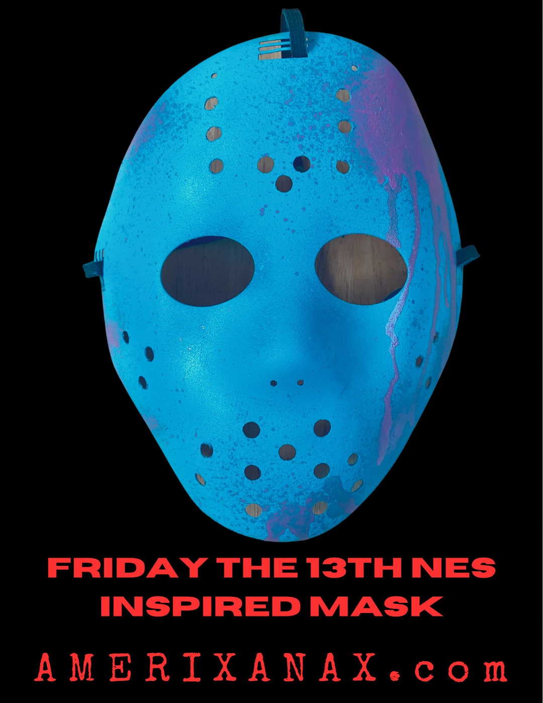 Friday the 13th Inspired NES Jason Vorhees Mask, Halloween Mask, Bloody ...