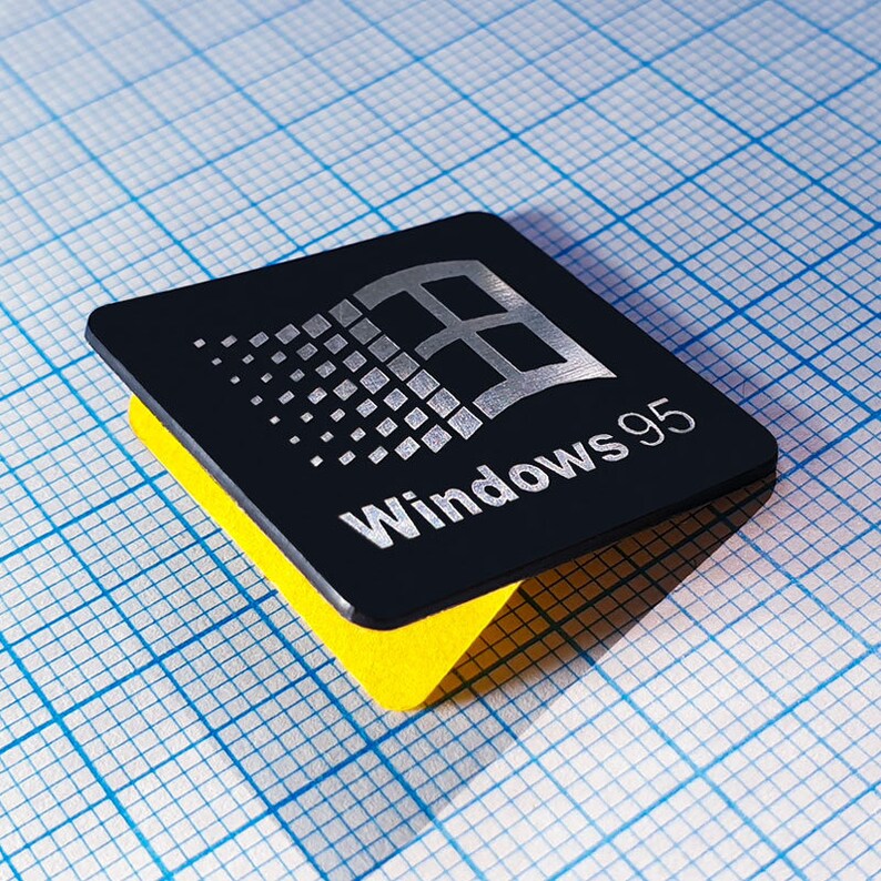 TWO 2 x Windows 95 Metallic Case Logo Sticker Badge Emblem | Etsy