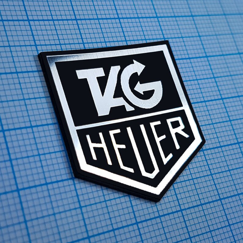 TWO 2 x Tag Heuer Metallic Aluminium Logo Sticker Badge | Etsy