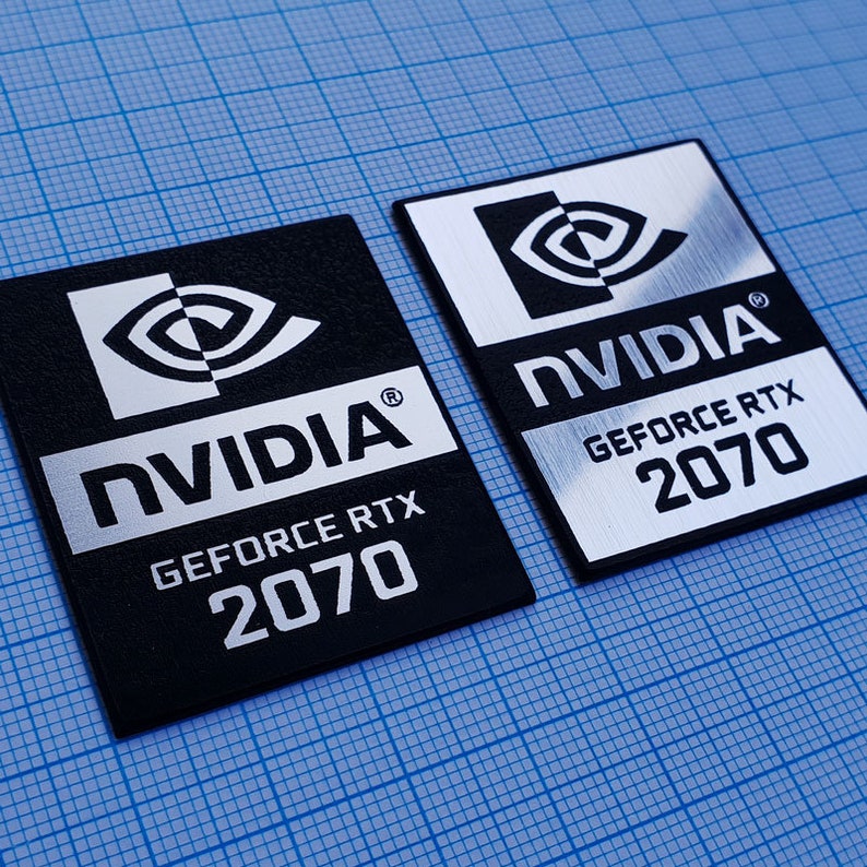 2 x nVidia GeForce RTX 2070 2080 2080Ti Metallic Sticker Case Badge 36 ...