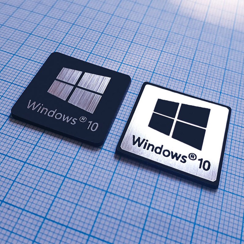 TWO 2 x Windows 10 Sticker Metallic Aluminium Logo Badge | Etsy