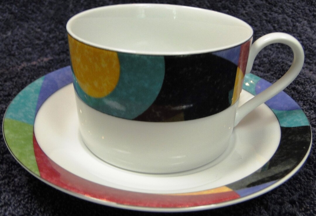 Mikasa Currents Tea Cup Mug Saucer Set M5101 Excellent - Etsy