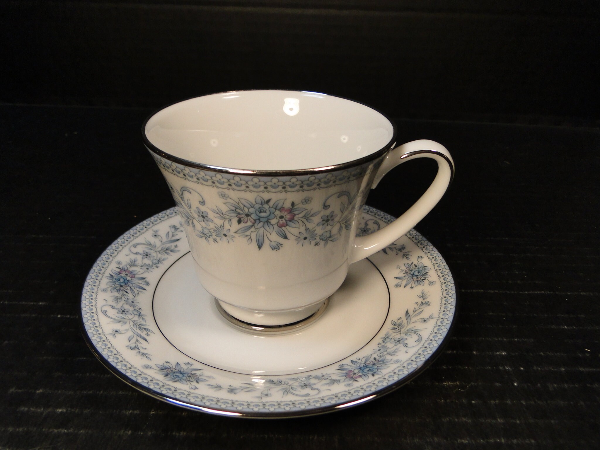 Noritake Blue Hill Tea Cup Saucer Sets 2482 Set of 2 Excellent | Etsy