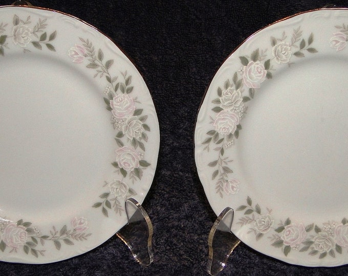 Sheffield Fine China Classic 501 Bread Plates 6 1/4 Pink Roses Set of 2 ...