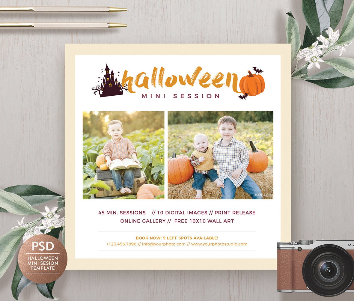 Halloween Mini Session Template Fall Mini Session Flyer Mini | Etsy