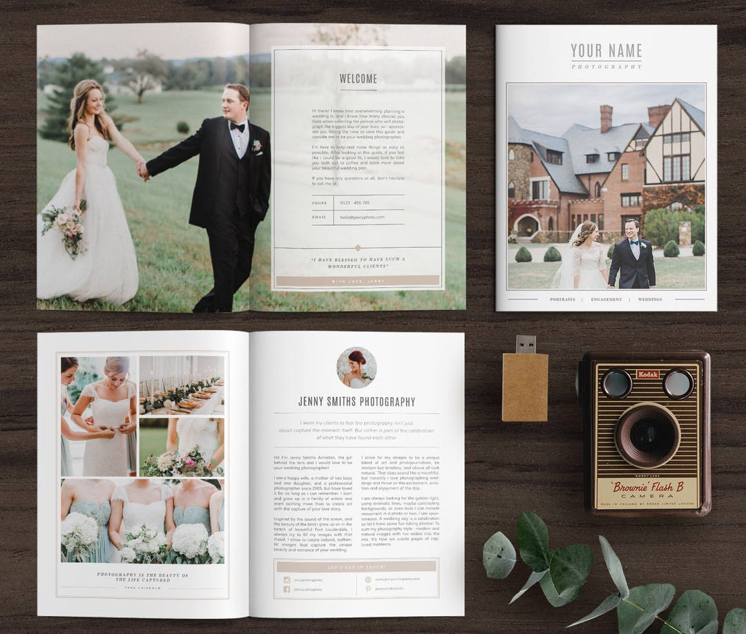 Wedding Photography Magazine Template for Photographers, Welcome ...