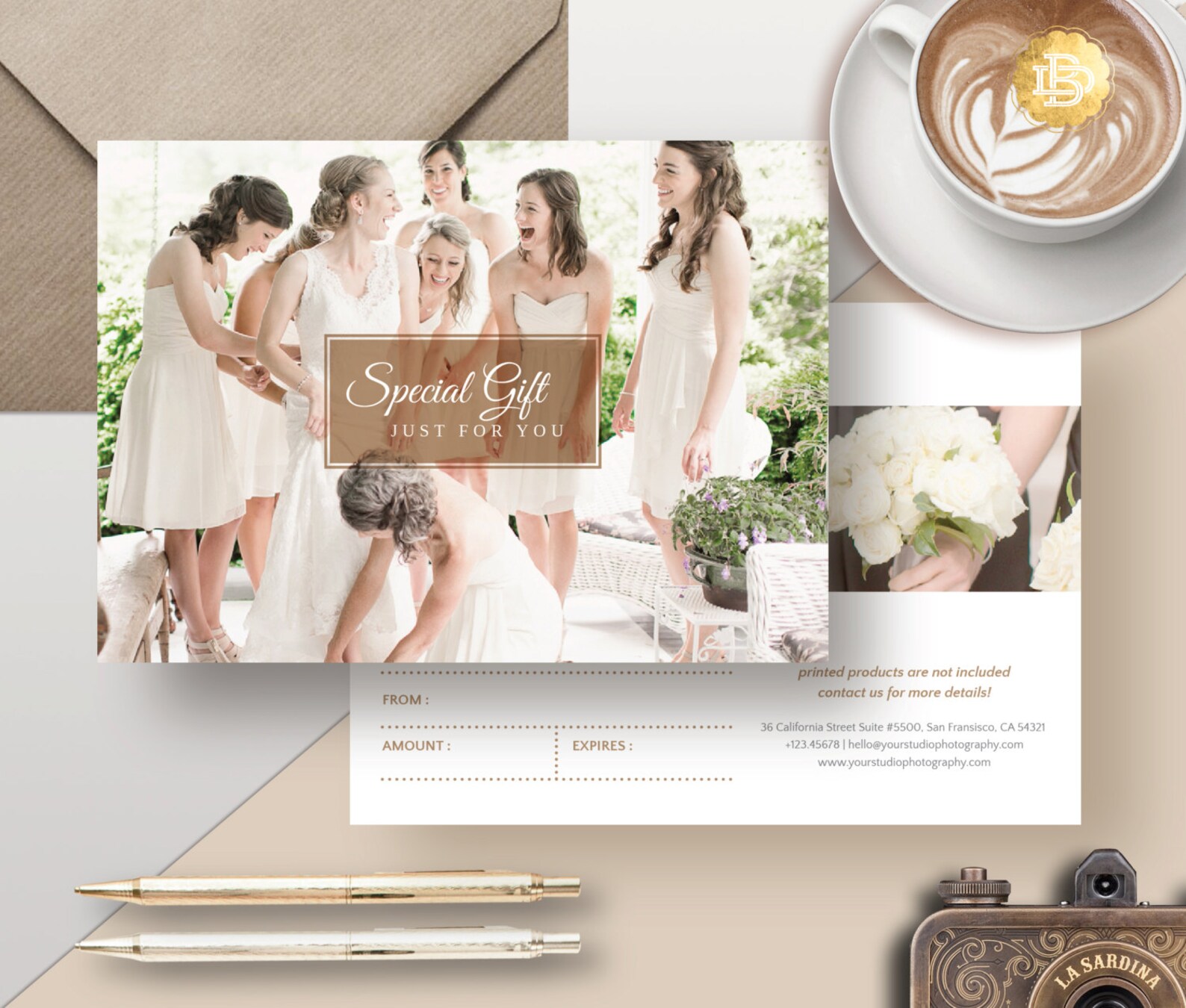 Photography Gift Card Template Photoshop Gift Certificate - Etsy