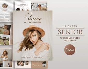 CANVA Senior Photography Style Guide Magazine Template - Etsy