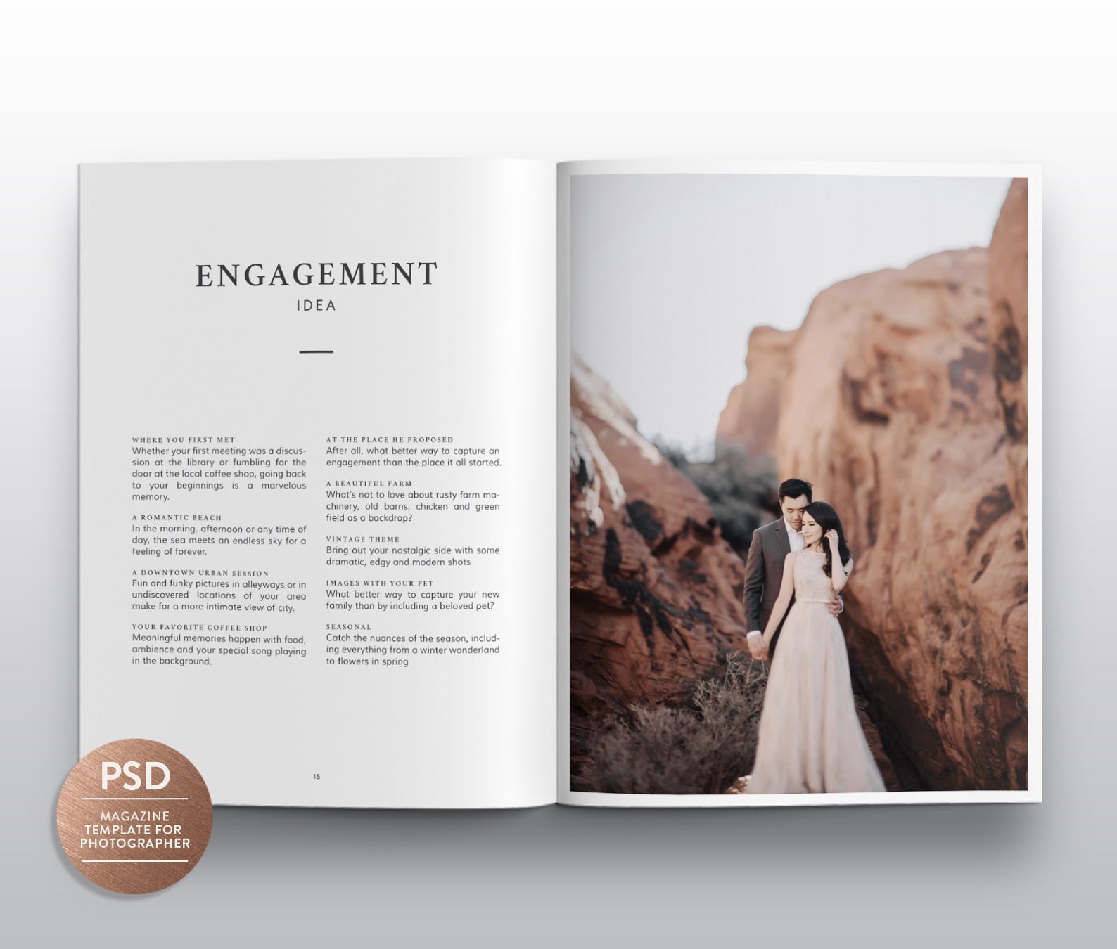 Wedding Photography Magazine Template: Bridal Welcome Guide (digital ...