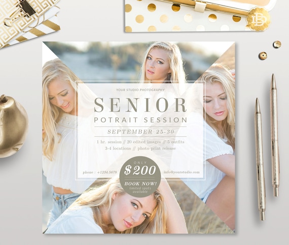 Senior Mini Session Template Senior Potrait Session Marketing | Etsy