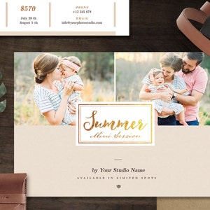 Summer Mini Session Template Photoshop Template for - Etsy