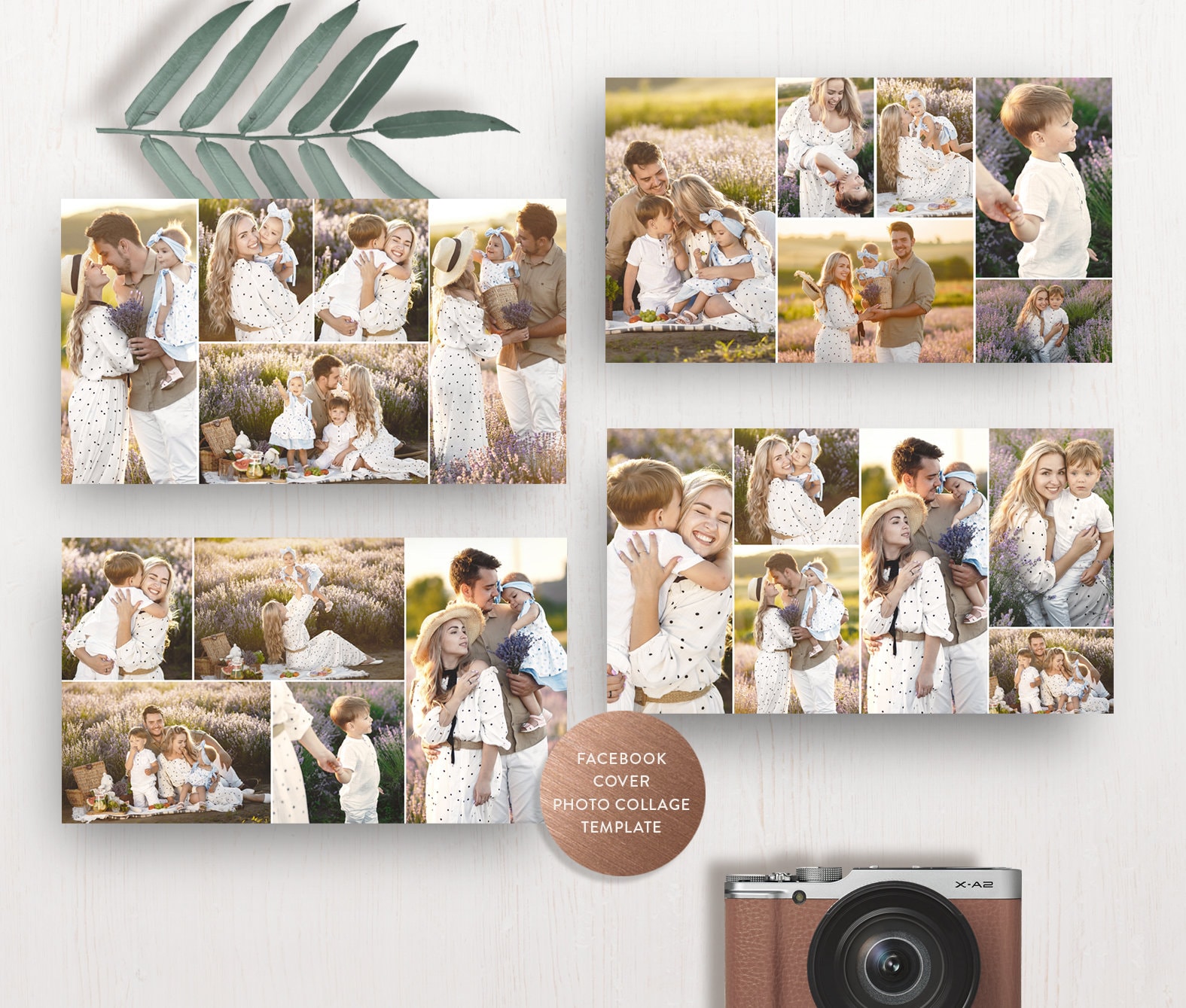 Facebook Photo Collage Cover Template Canva Facebook Cover | Etsy