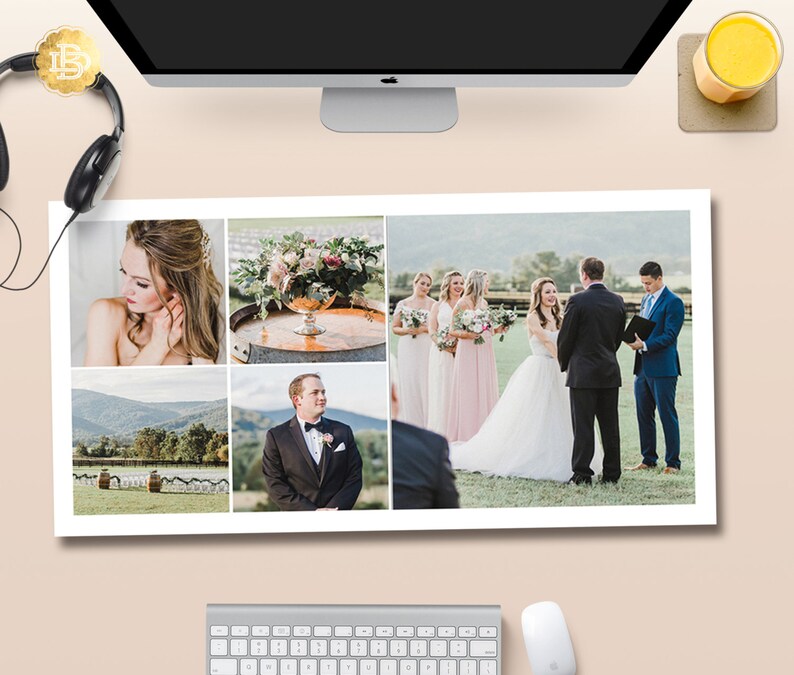20x10 Wedding Storyboard Template: Photo Collage (PSD, Instant Download ...