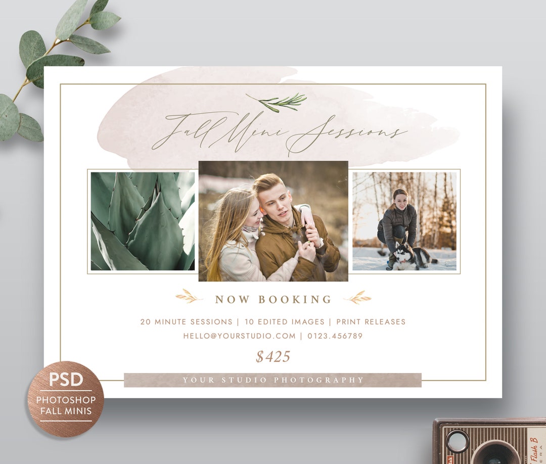 Mini Session Template for Photographer, Fall Mini Sessions, Summer Mini ...
