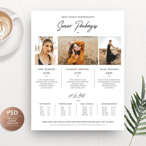 Pricing Guide Template for Photographers Photography Pricing - Etsy