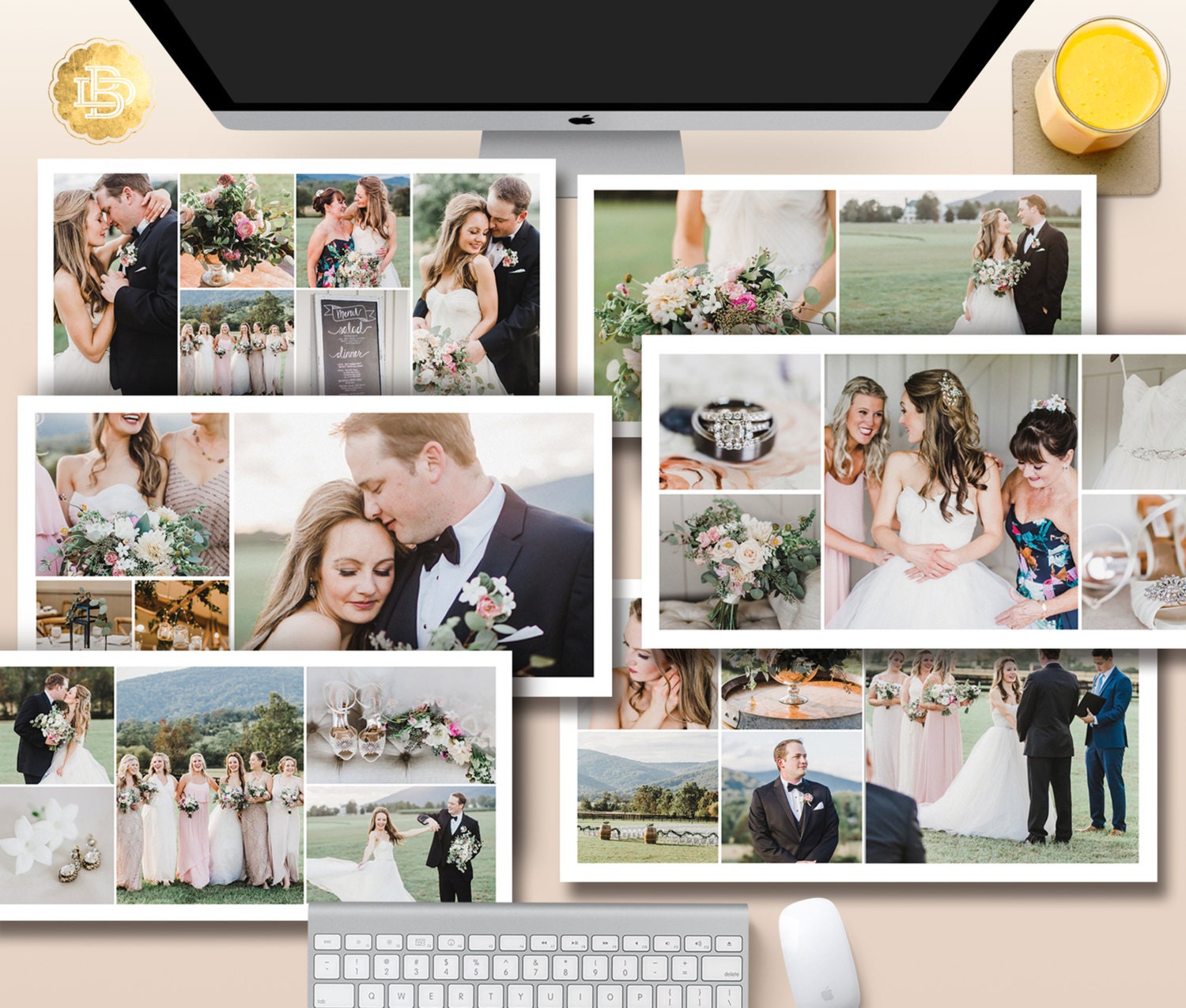 20x10 Wedding Storyboard Template: Photo Collage (PSD, Instant Download ...
