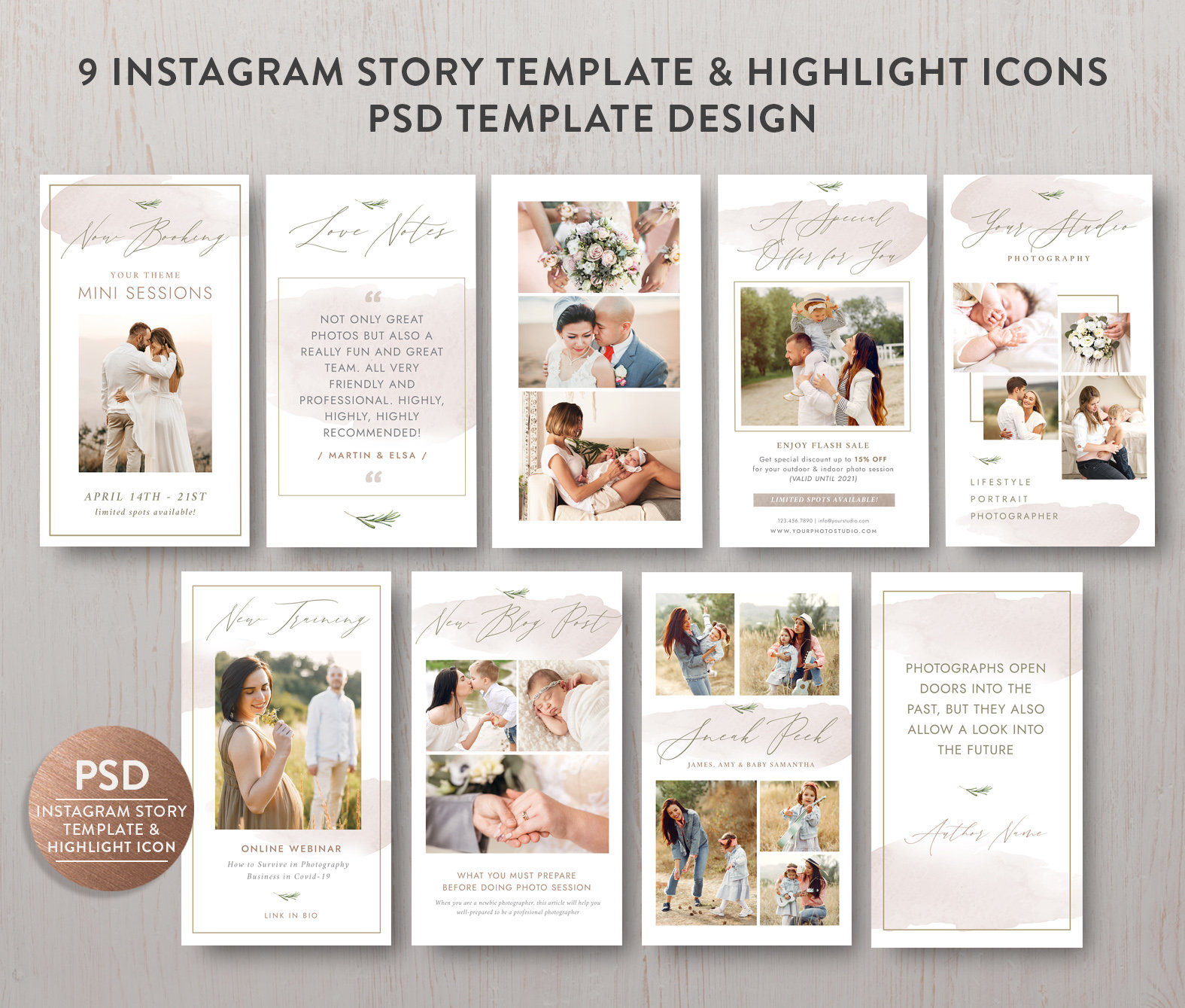 Instagram Stories & Highlight Icons Bundle Template for | Etsy