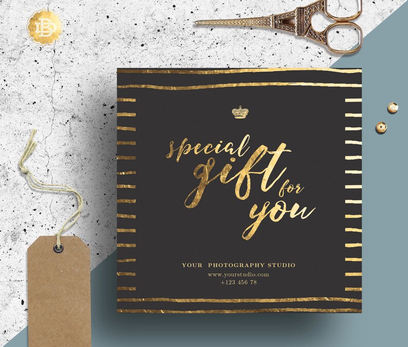 Photography Gift Certificate Template Gift Card Design Photo | Etsy