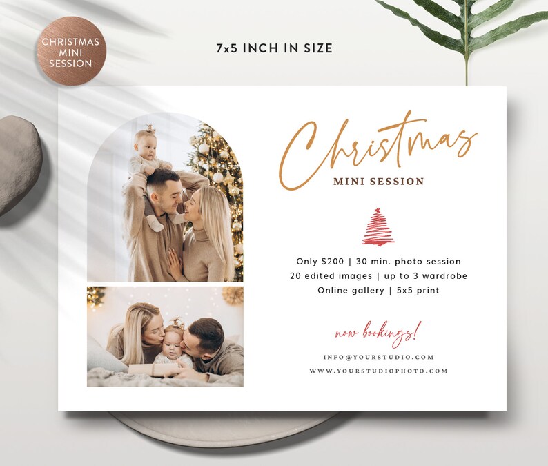 Christmas Mini Session Canva Template Holiday Session Flyer - Etsy