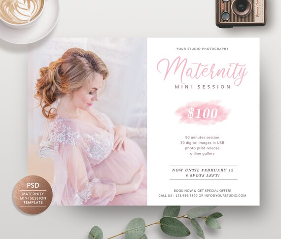 Maternity Mini Session Template for Photographer Baby Bump | Etsy