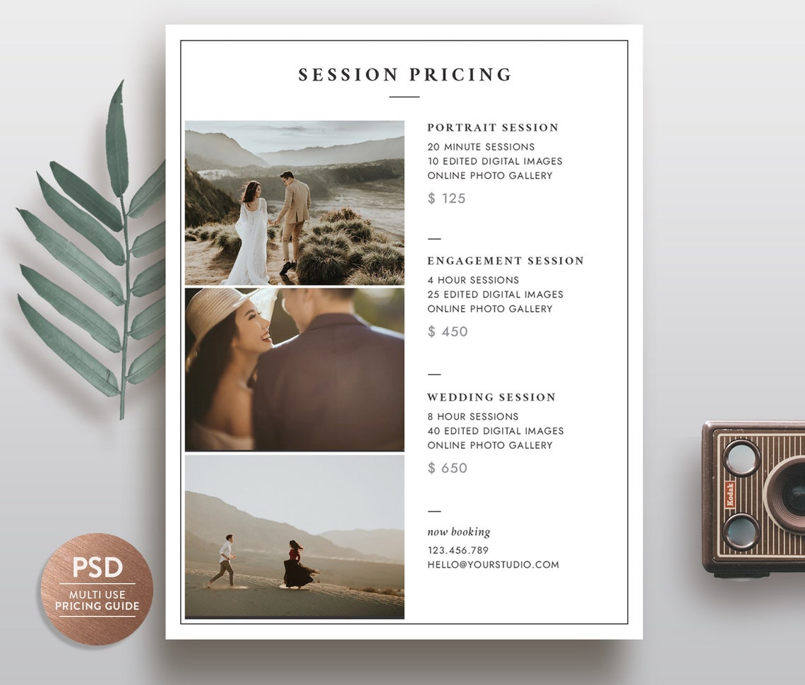 Photography Pricing Guide Template Photographer Pricing | Etsy