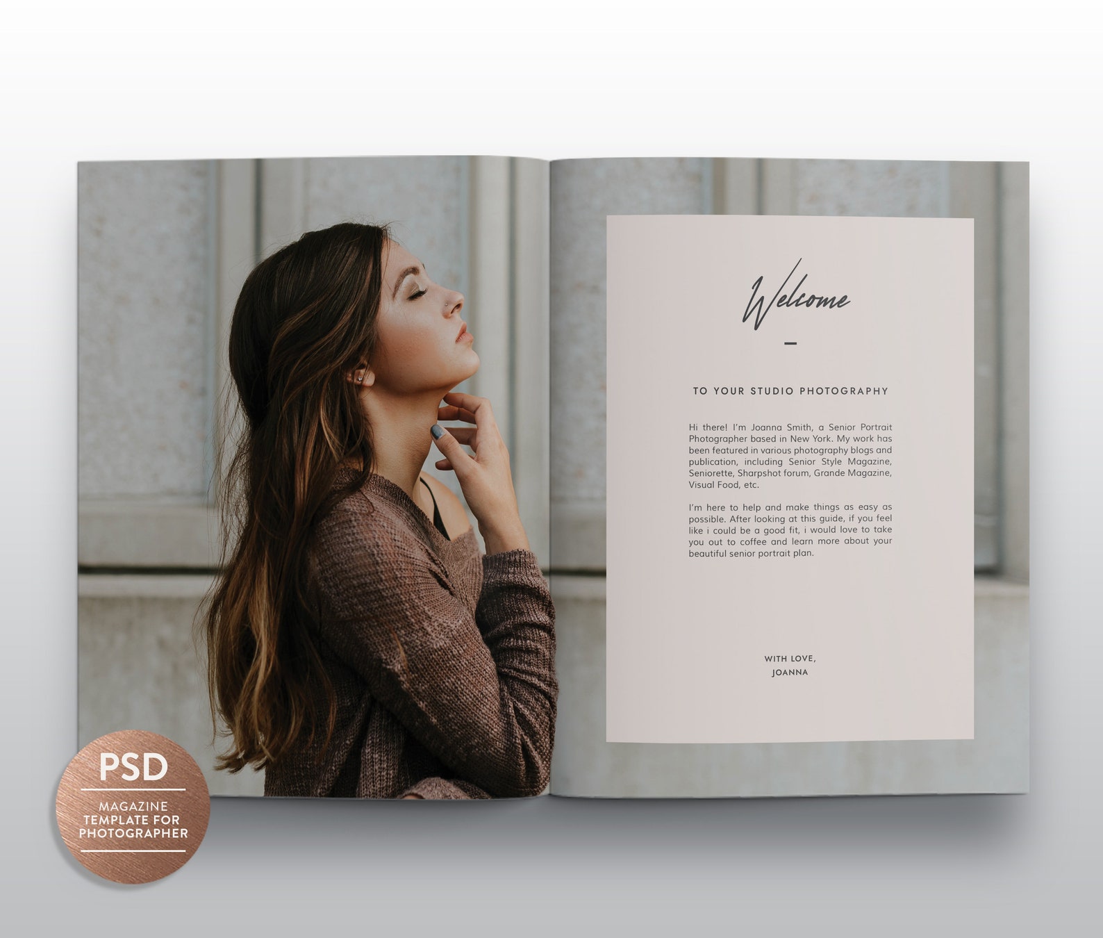 Senior Photography Magazine Template, Senior Welcome Guide, Senior ...