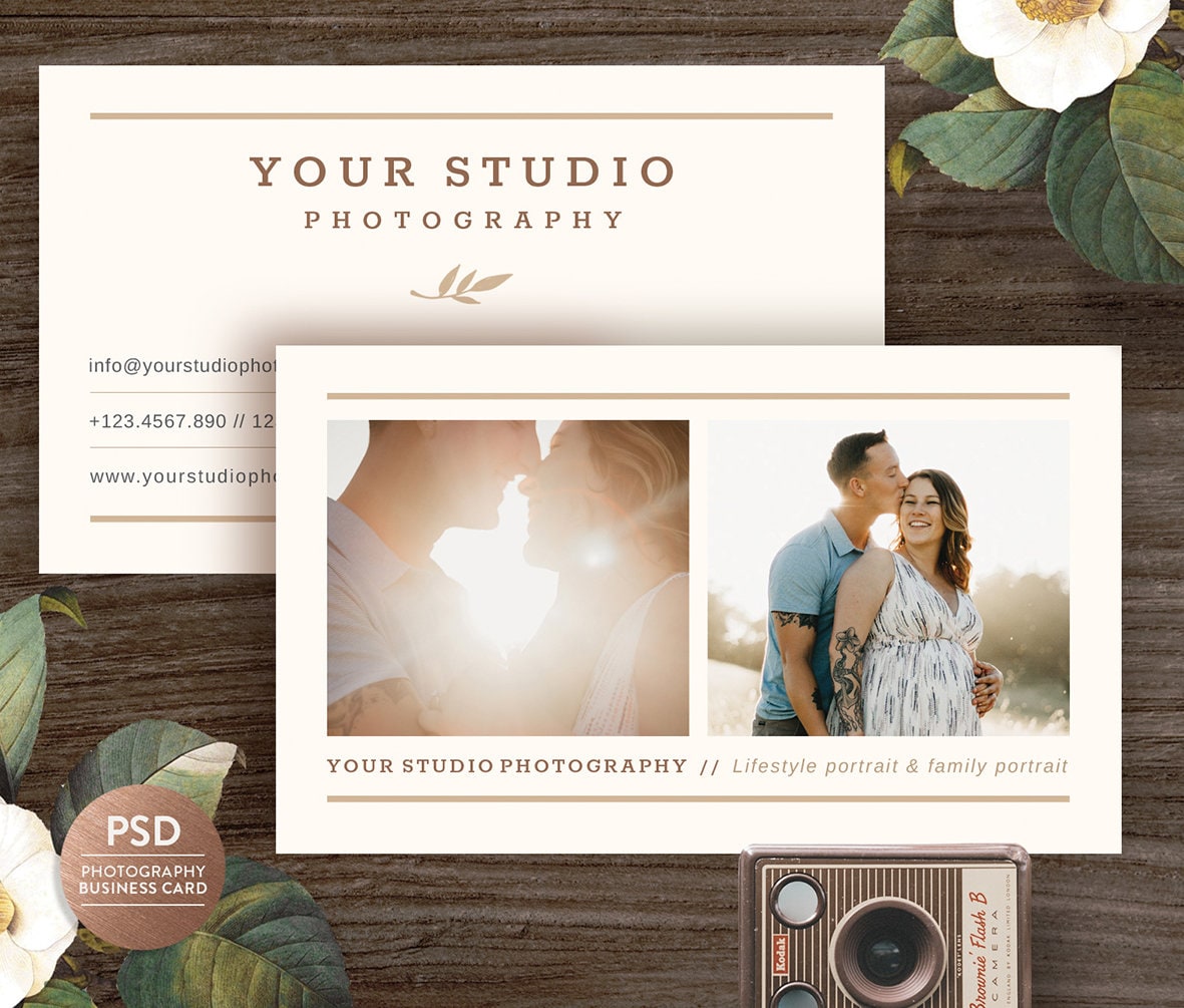 Photography Business Card Template for Photographer Business | Etsy