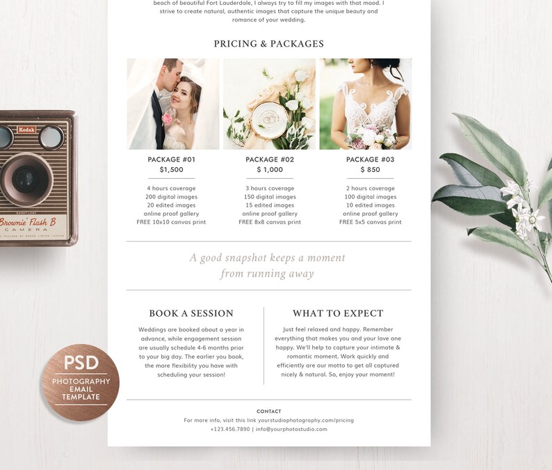 Photography Email Template Wedding Photography Email - Etsy