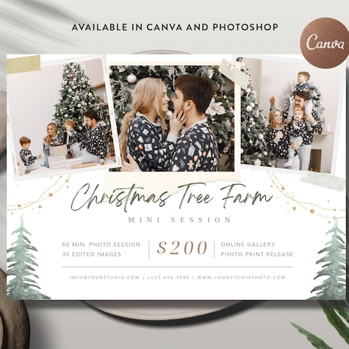 PHOTOSHOP Winter Mini Session Template Photography Marketing - Etsy