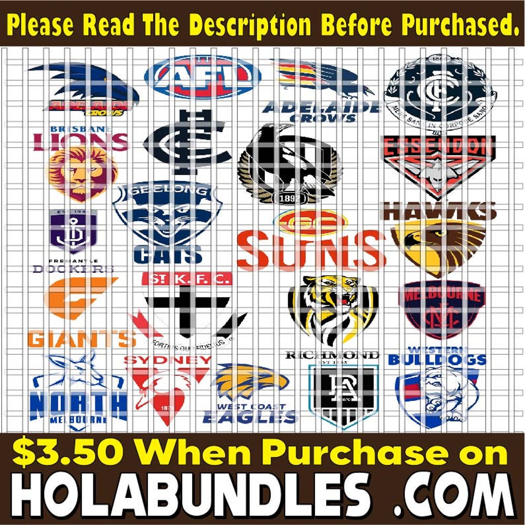 A F L Teams Bundle Svg, Afl Logo Svg, Football Svg, A F L Bundle Svg ...