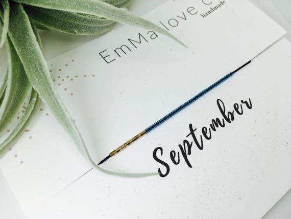 SEPTEMBER Bracelet / September Birthday Jewelry / Birthday | Etsy