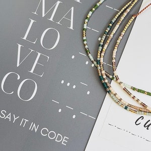 Custom Morse Code Bracelet: Seed Bead Friendship Jewelry - Etsy