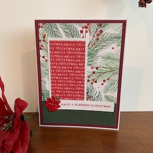 Simple Christmas Cards; Holly Berry Cards; Poinsettia; Winter Foliage ...