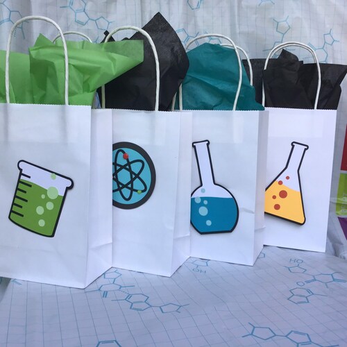 Mad Science Goodie Bags Chemistry Party Favor Bags - Etsy