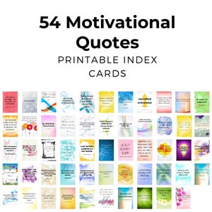 54 Motivational/inspirational Quote Printable Index Cards - Etsy