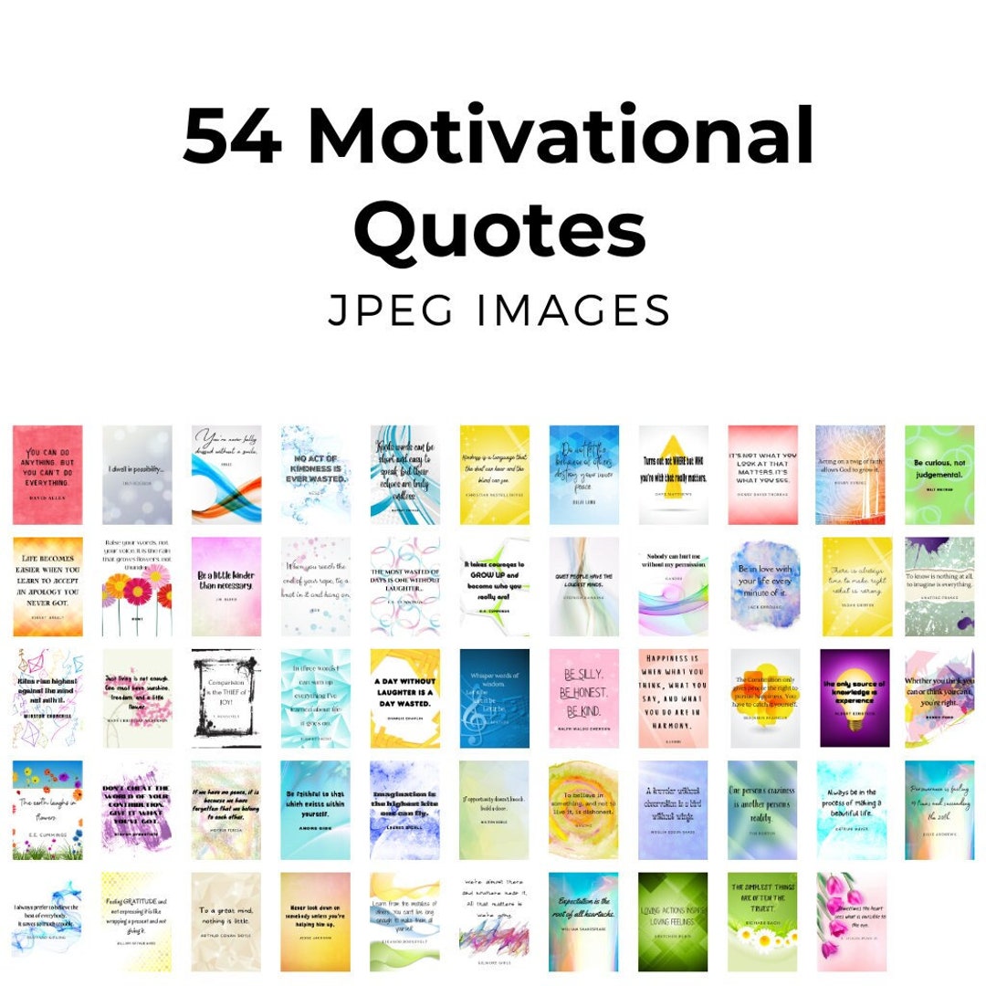 54 Motivational/inspirational Quote JPEG Images - Etsy